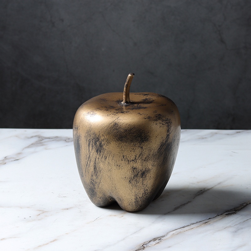 Bronze table resin apple model ornaments desktop decoration props